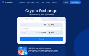 SimpleSwap Review- It's A NO KYC Exchange
