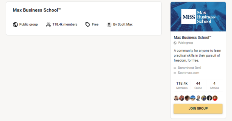 Max Business School Skool Community Review